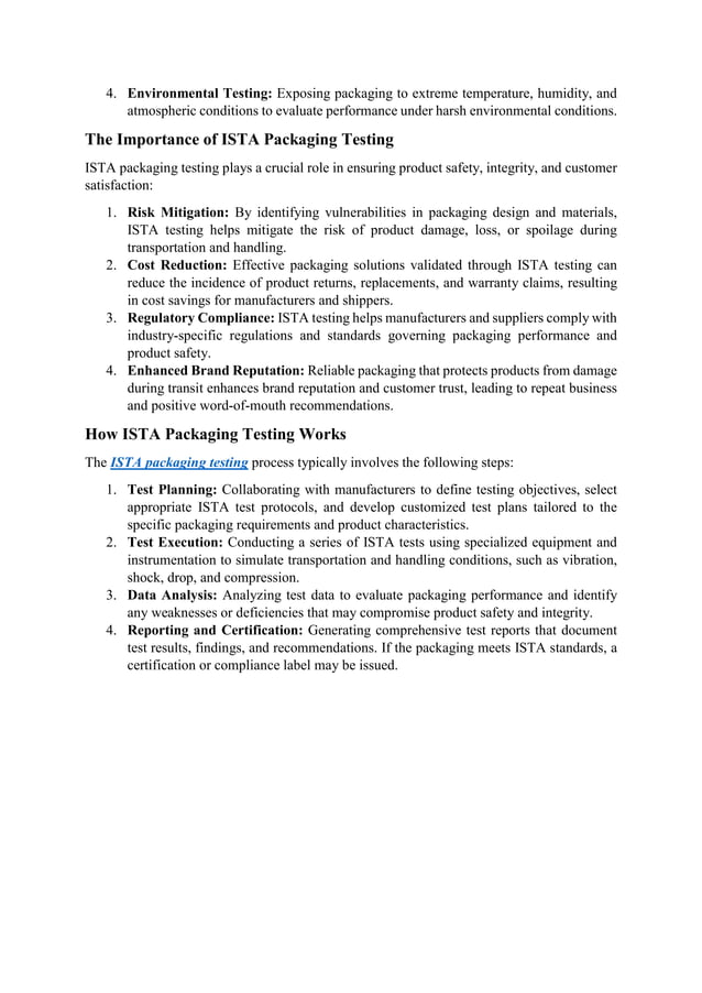 The Importance of ISTA Packaging Testing in Product Safety.pdf ...