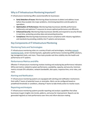 The Importance of IT Infrastructure Monitoring: A Comprehensive Guide | PDF