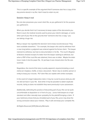 The importance of keeping complete client files | PDF