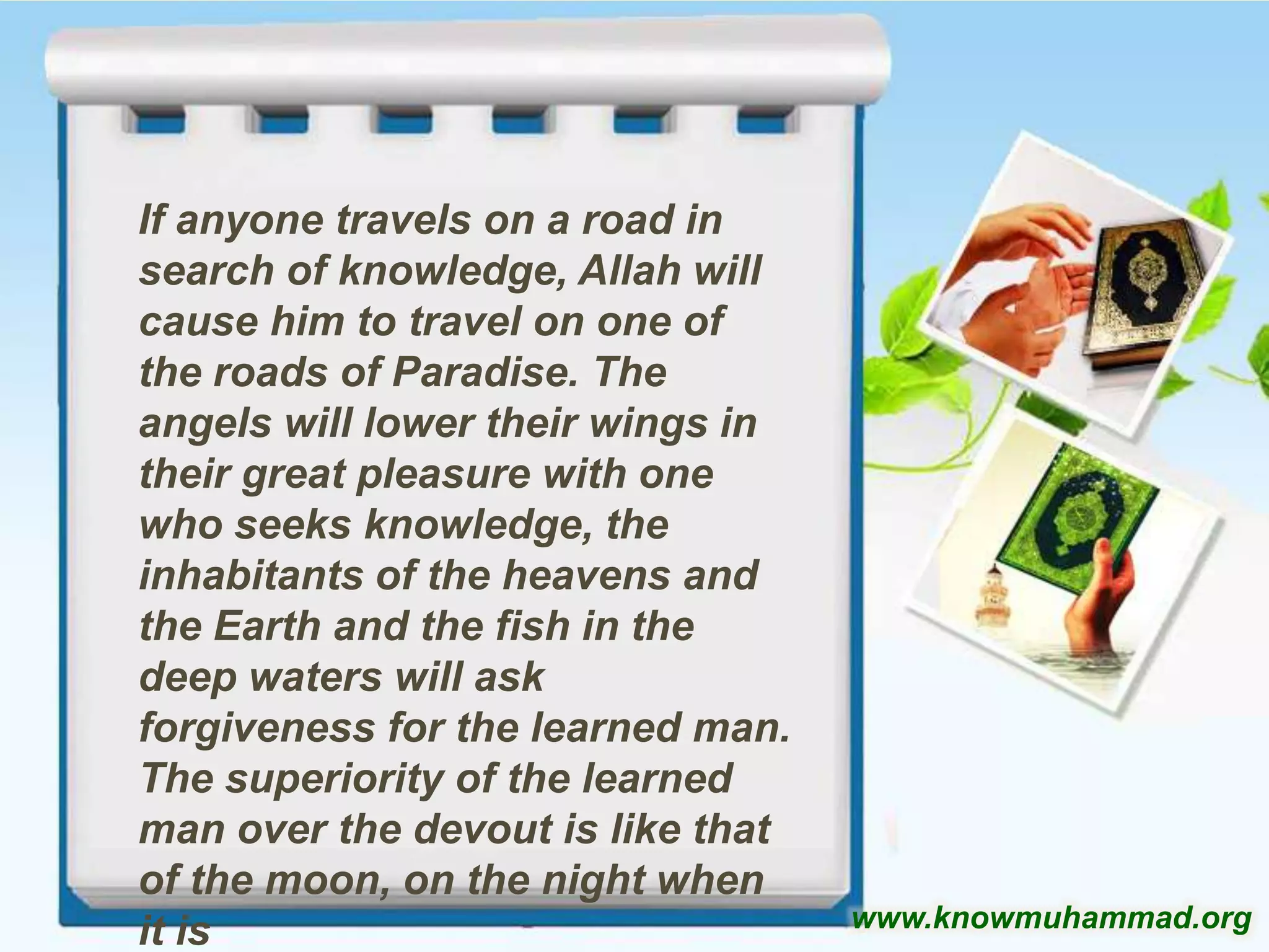 The importance of knowledge in islam | PPSX