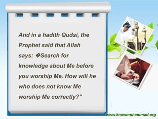 The importance of knowledge in islam | PPSX