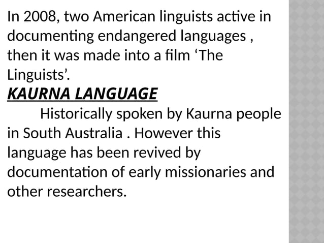 THE IMPORTANCE OF LANGUAGE DOCUMENTATION AND DESCRIPTION.pptx