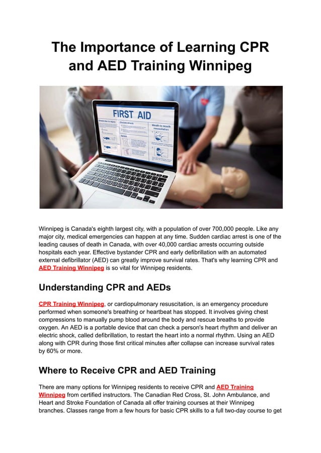 The Importance of Learning CPR and AED Training Winnipeg.pdf