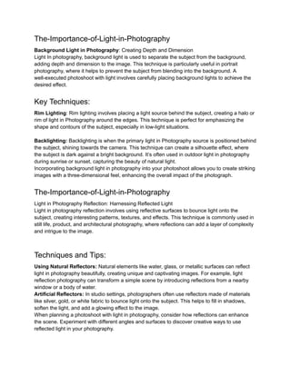 The Importance of Light in Photography_ A Comprehensive Guide.pdf