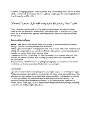 The Importance of Light in Photography_ A Comprehensive Guide.pdf