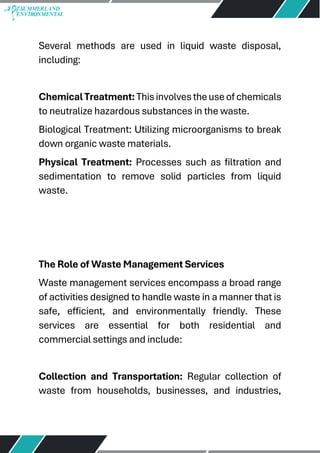The Importance of Liquid Waste Disposal, Waste Management Services, and ...
