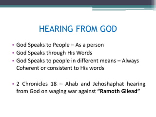 The Importance of Listening to God | PPTX
