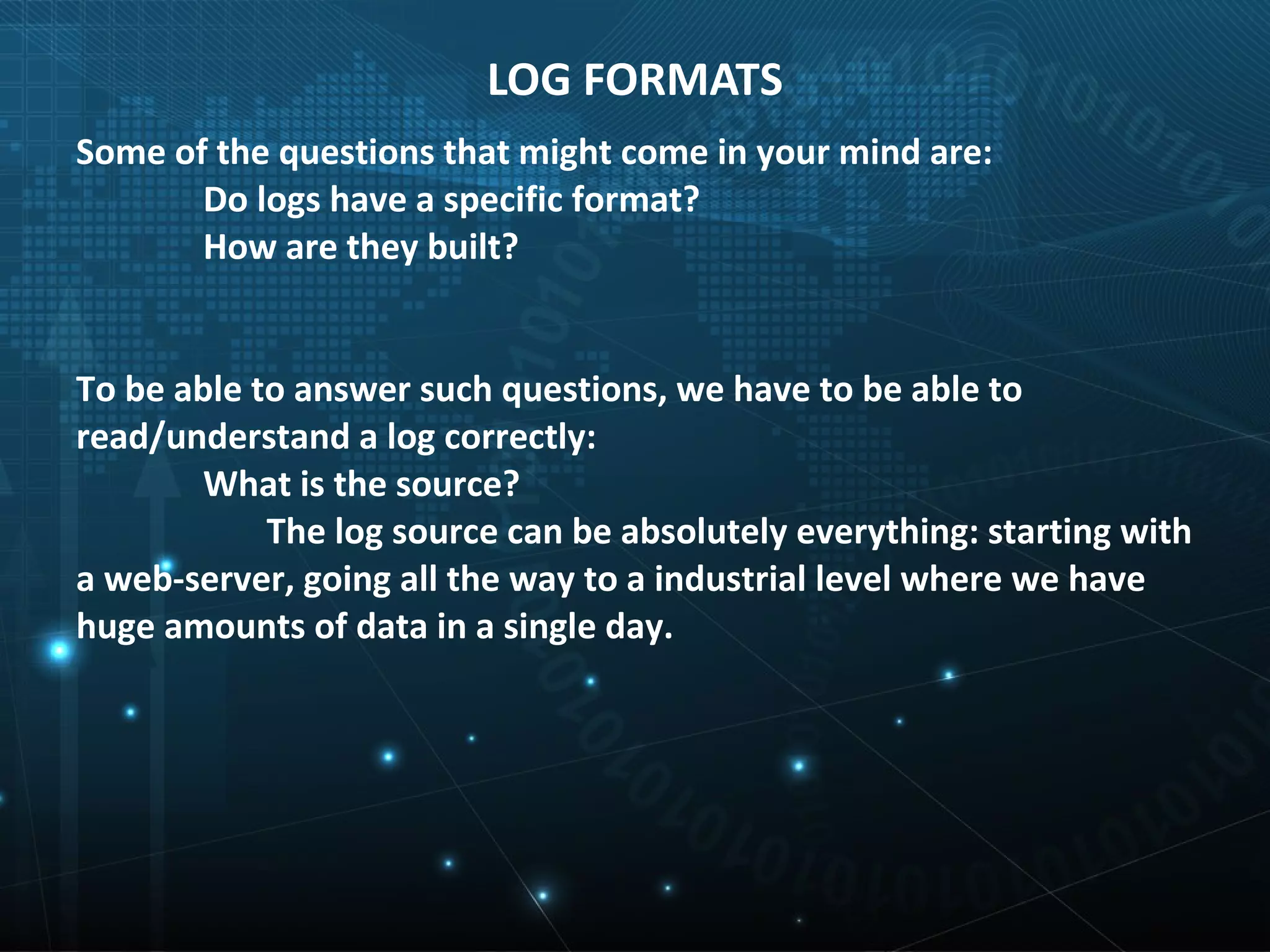The importance of logs - DefCamp 2012 | PPT