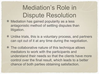 The importance of mediation in family law | PPT