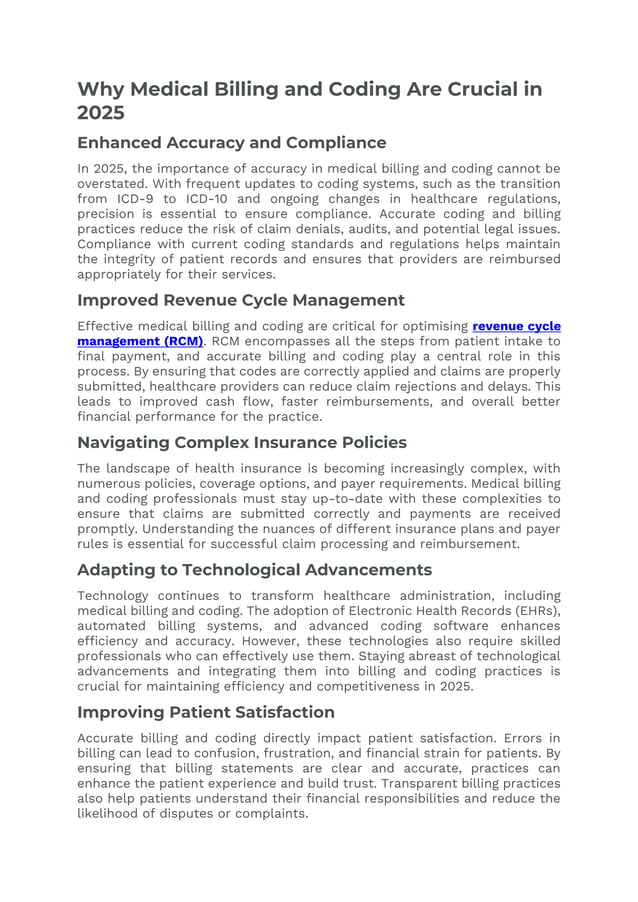 The Importance of Medical Billing and Coding in 2025.pdf