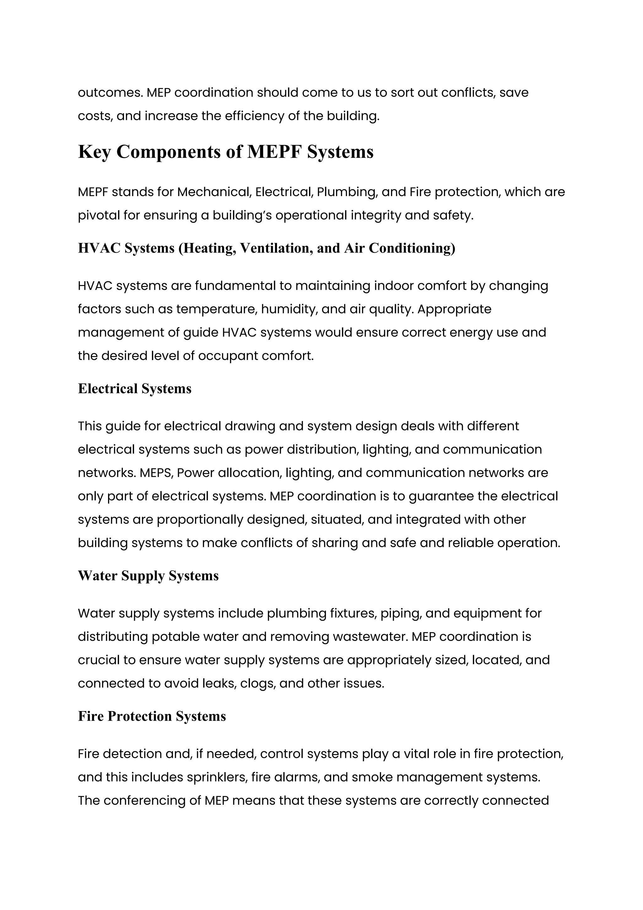 The Importance of MEP Coordination in Construction Project. | PDF