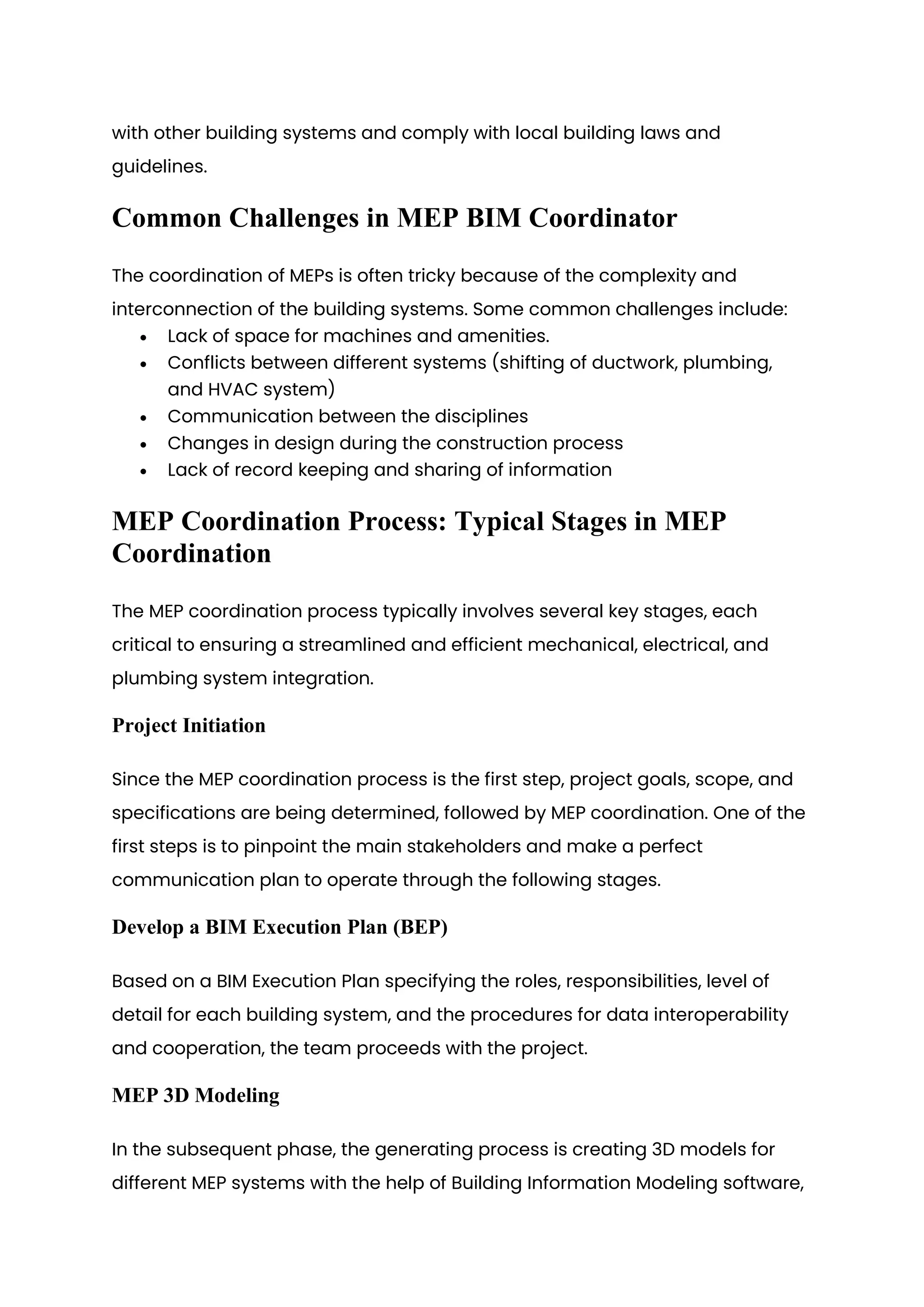 The Importance of MEP Coordination in Construction Project. | PDF