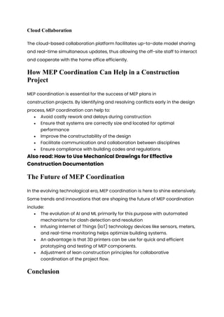 The Importance of MEP Coordination in Construction Project. | PDF