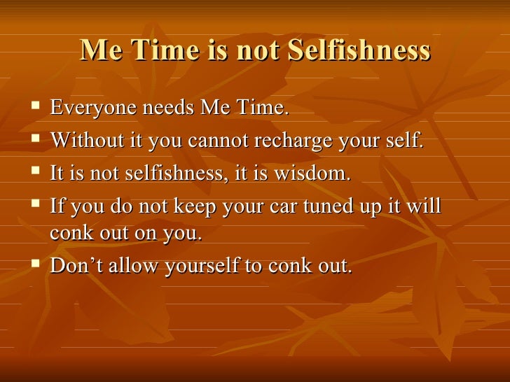 The Importance Of Me Time