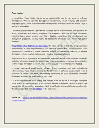 The Importance Of Microsoft Visual Studio In Today’s World.pdf