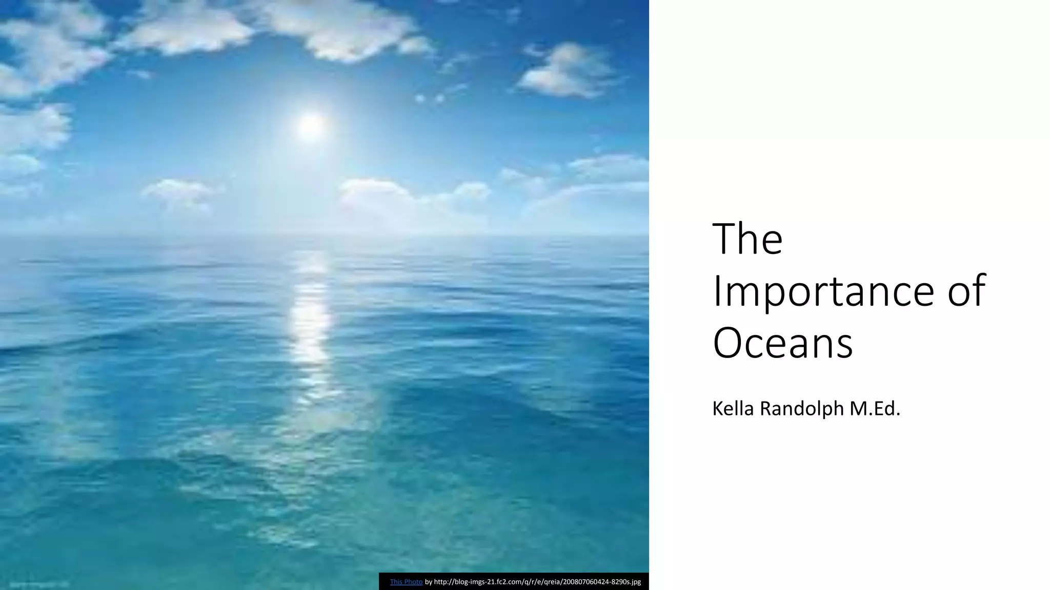 The importance of oceans | PPTX
