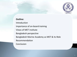 The importance of on board training | PPTX