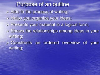 The importance of outlining a research paper | PPT