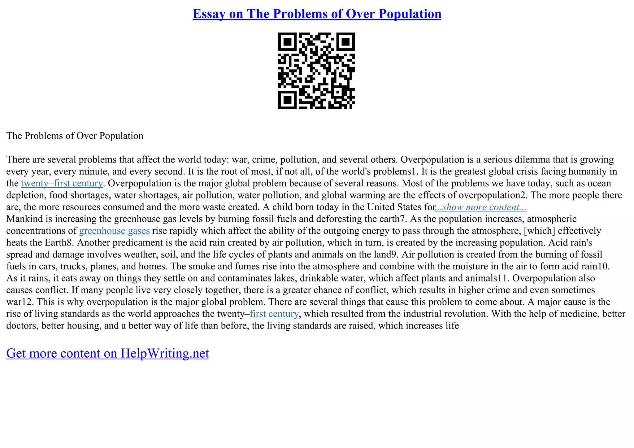 The Importance Of Overpopulation | PPT