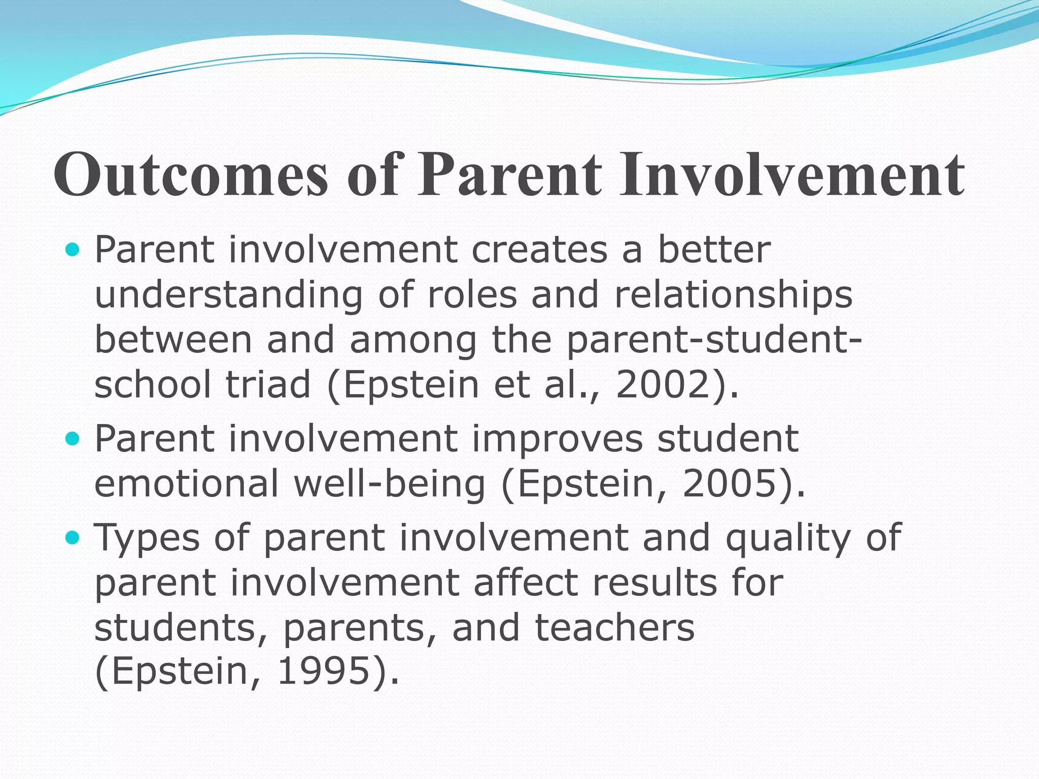 The Importance of Parent Involvement | PPTX