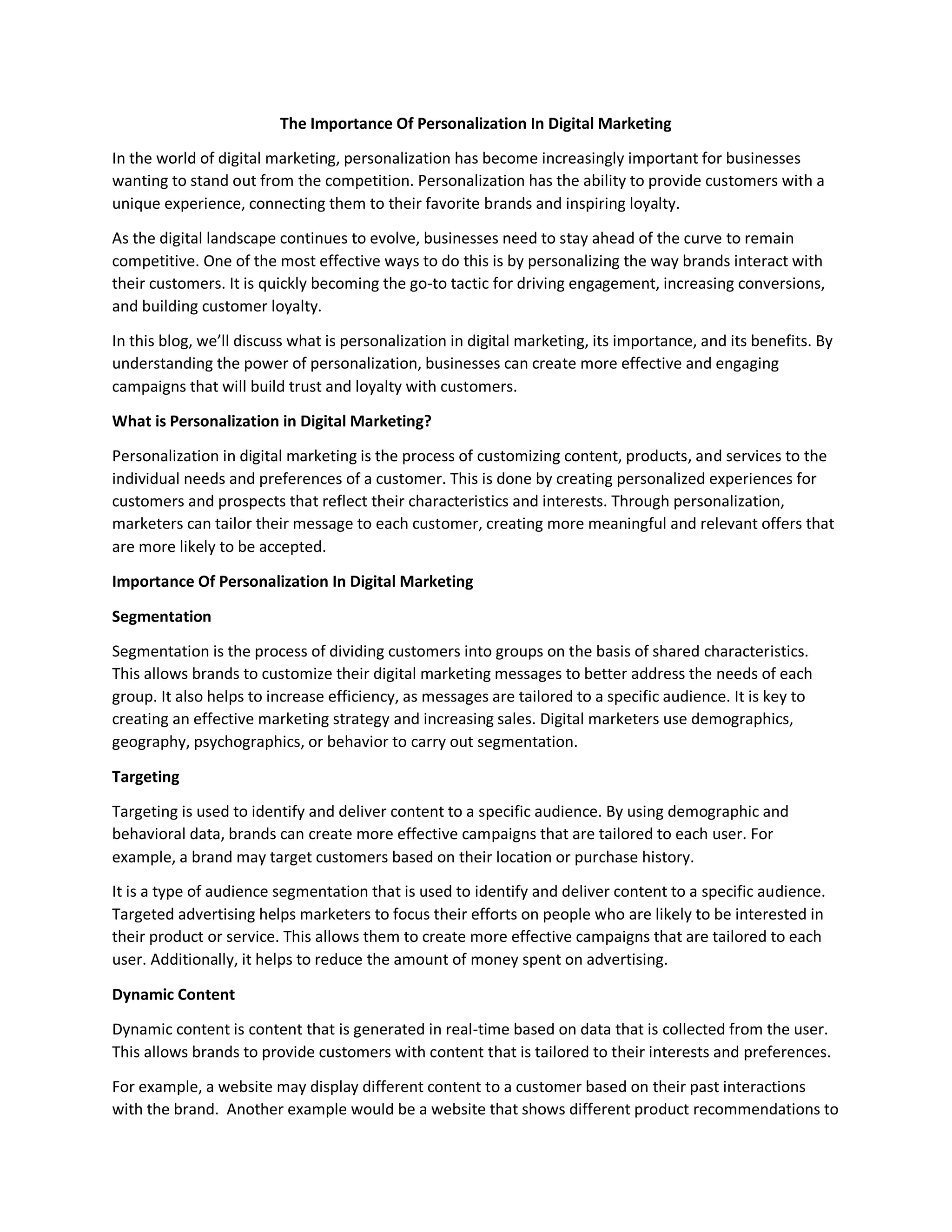The Importance Of Personalization In Digital Marketing.pdf