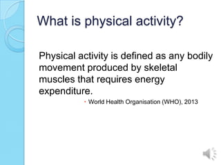 The Importance of Physical Activty and its Effects on Learning | PPTX