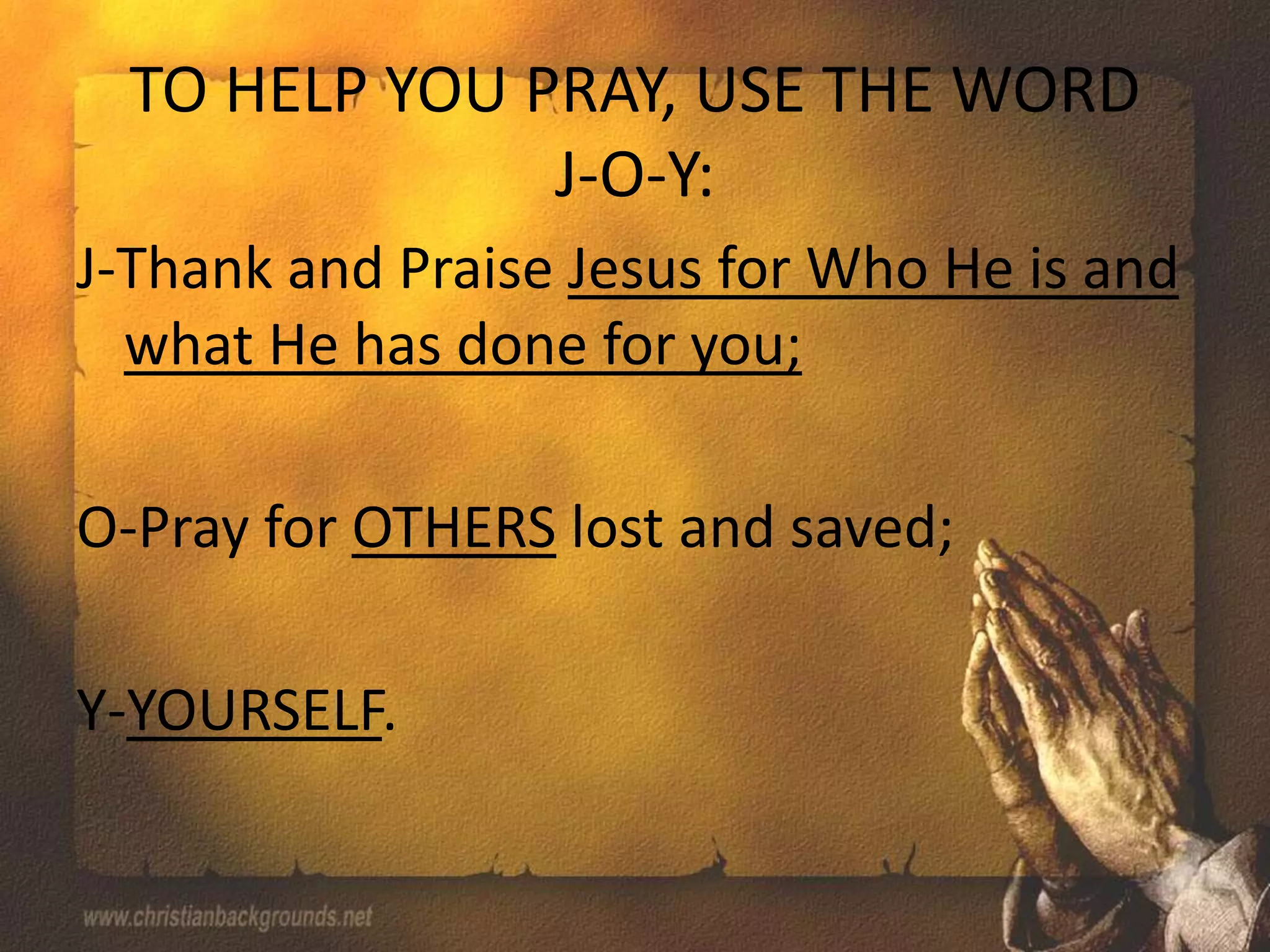 The importance of prayer | PPTX