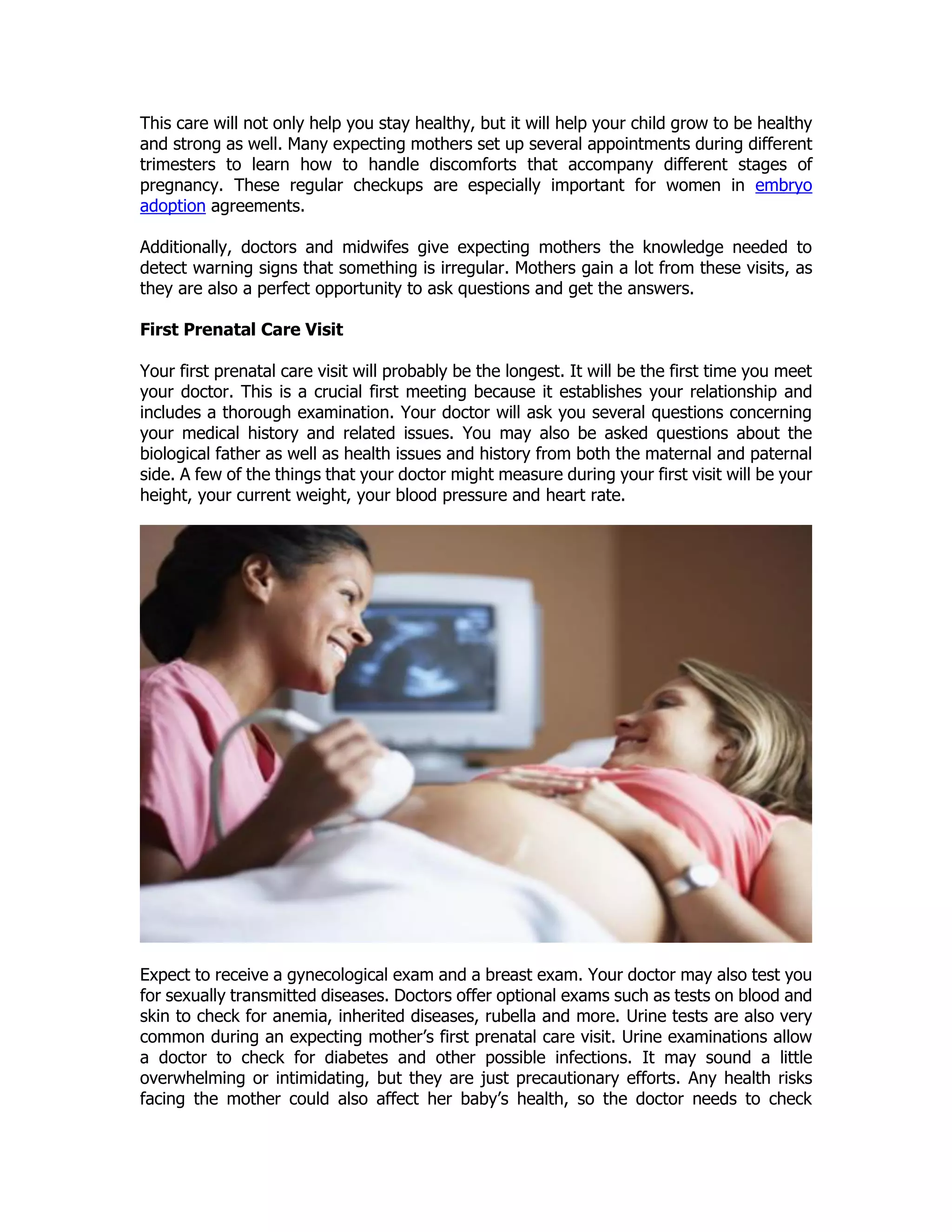 The Importance of Prenatal Care | PDF