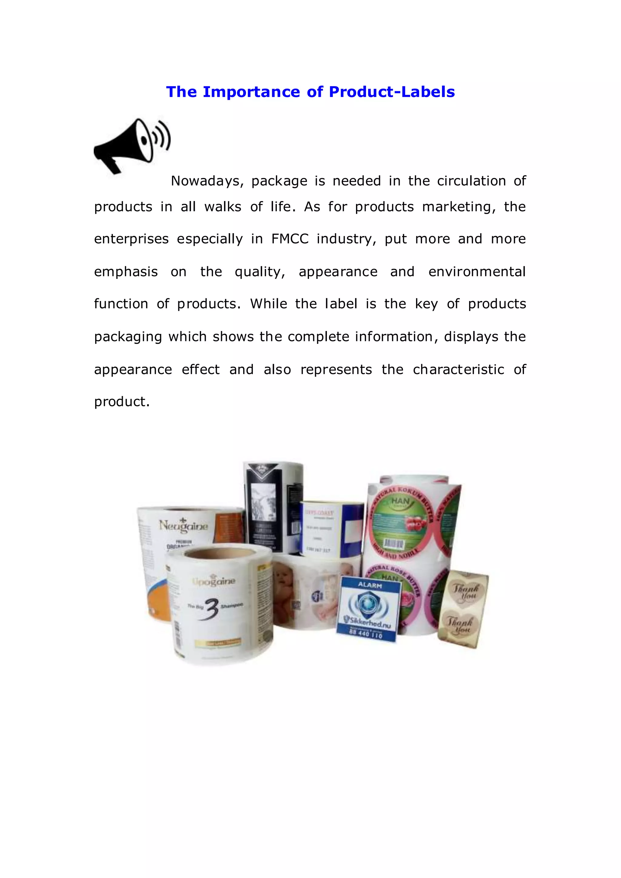 The importance of product labels | DOCX