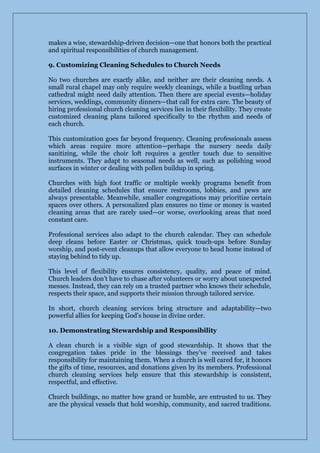 The Importance of Professional Church Cleaning Services for Your ...