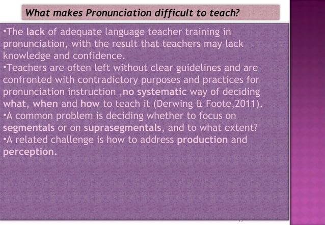 The importance of pronunciation | PPT