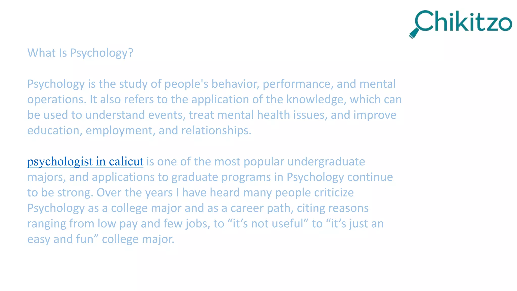 The importance of psychology | PPTX