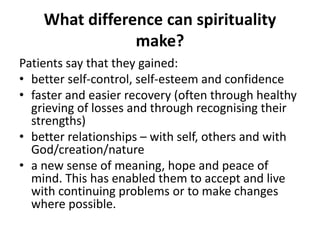 The importance of psychospiritual in mental health | PPTX
