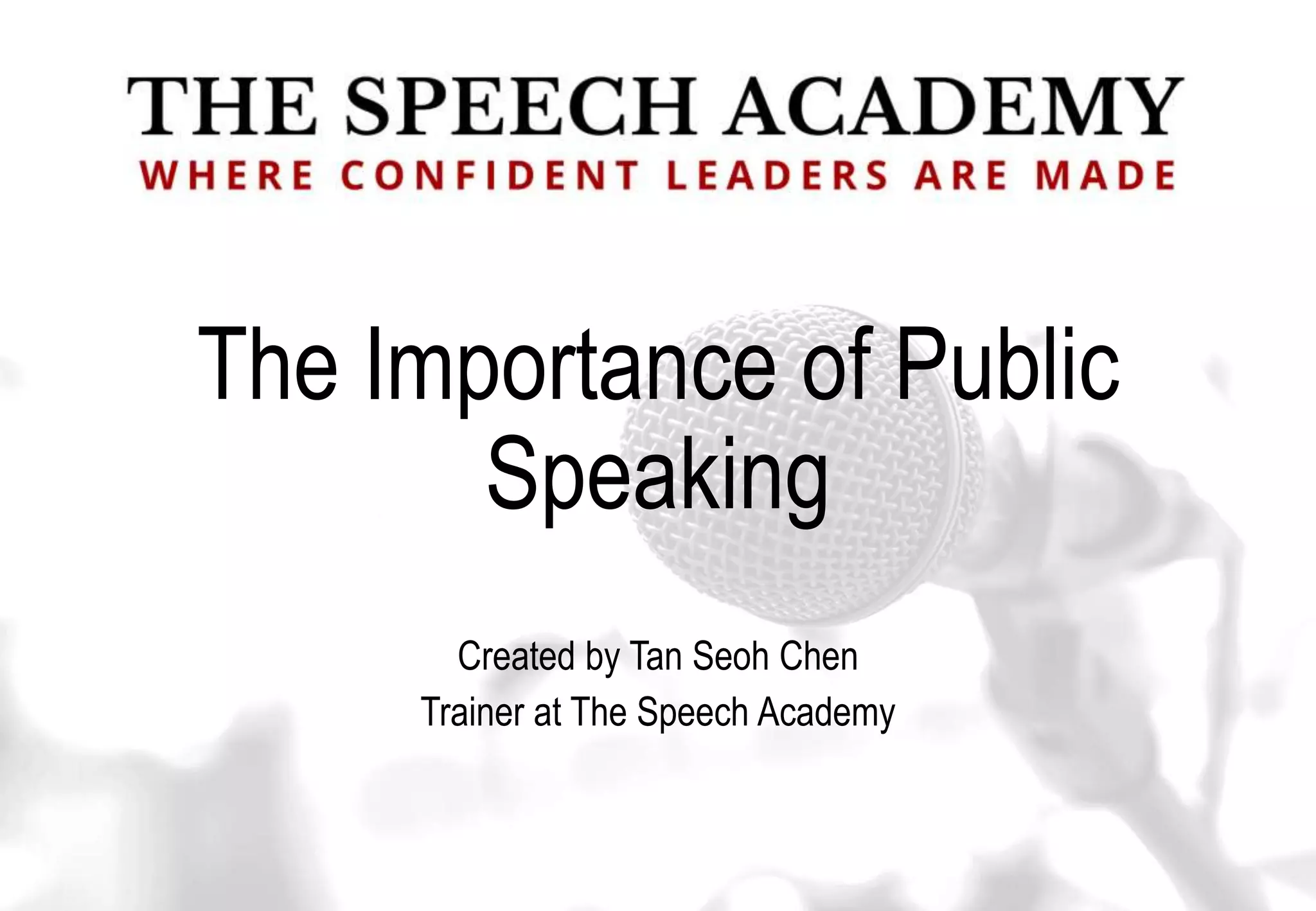 The Importance of Public Speaking | PPTX