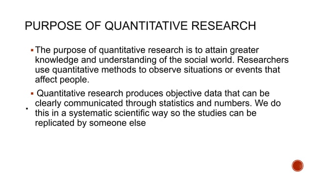 The importance of quantitative research across fields.pptx | Education