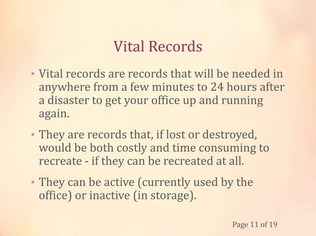 The Importance of Records Management | PPTX