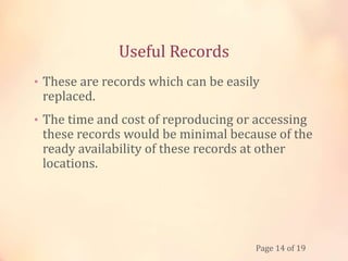 The Importance of Records Management | PPTX