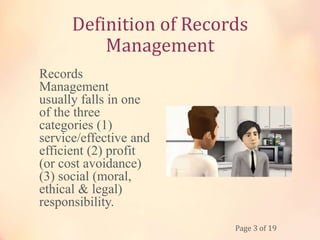 The Importance of Records Management | PPTX