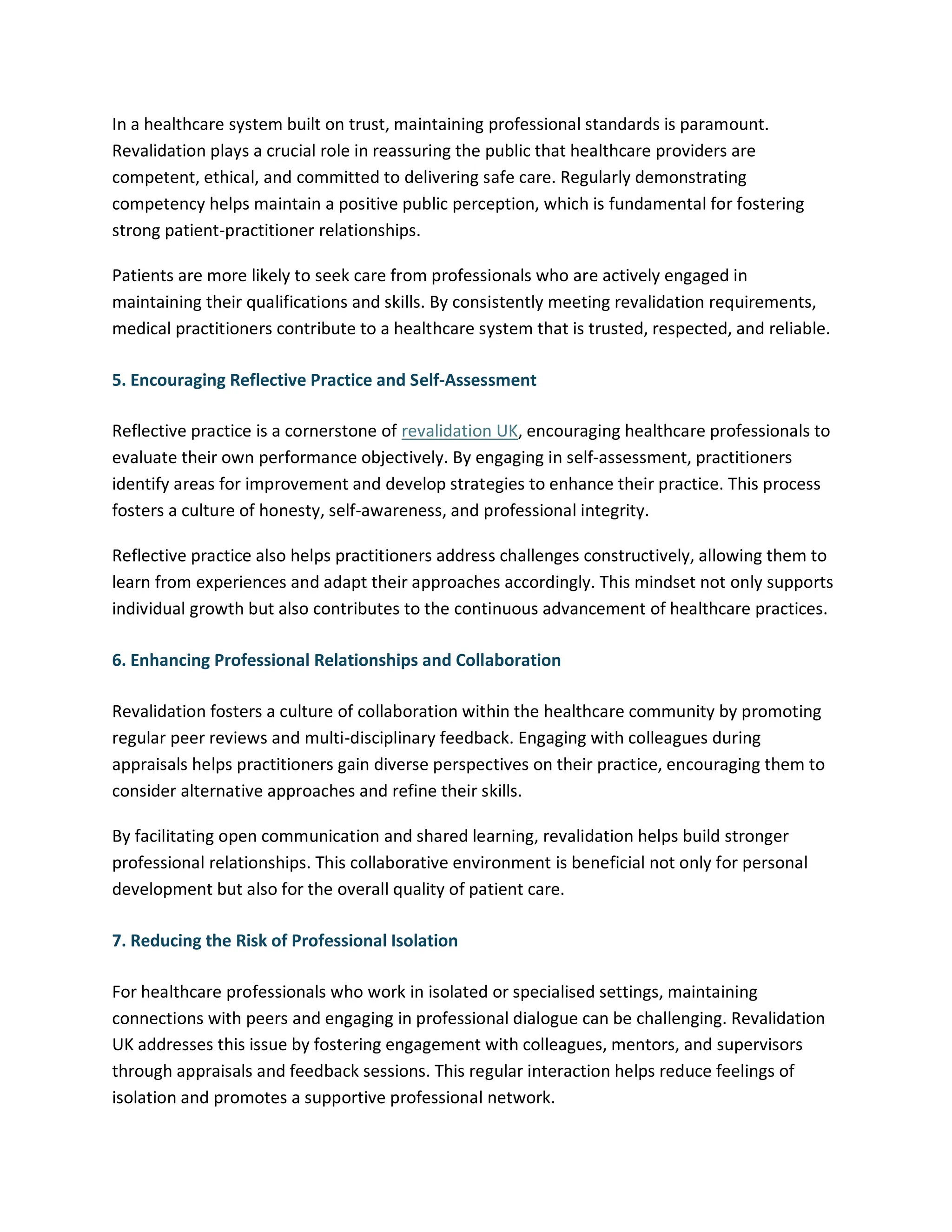 The Importance of Revalidation UK for Maintaining Professional ...