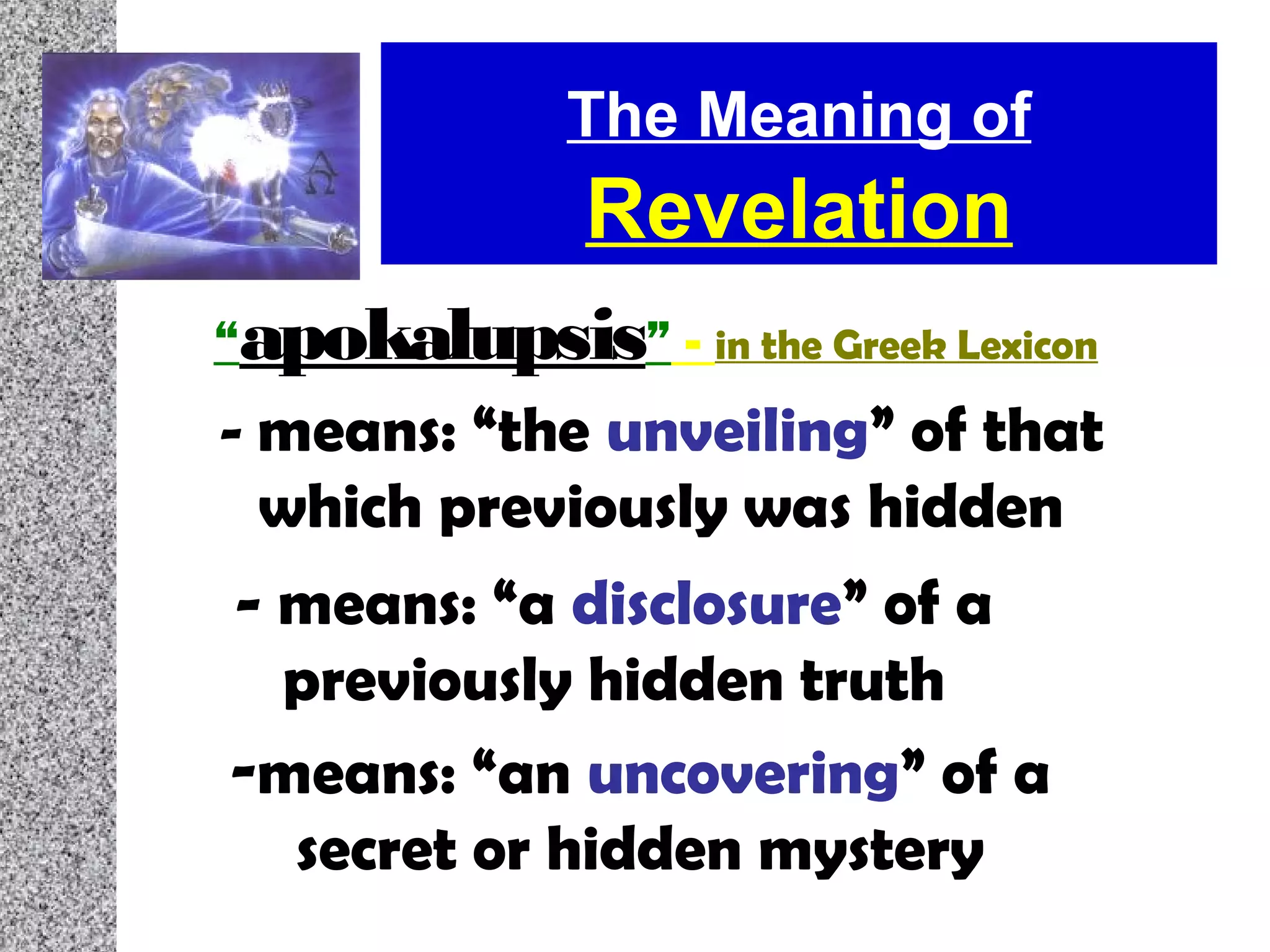 The importance of revelation | PPT