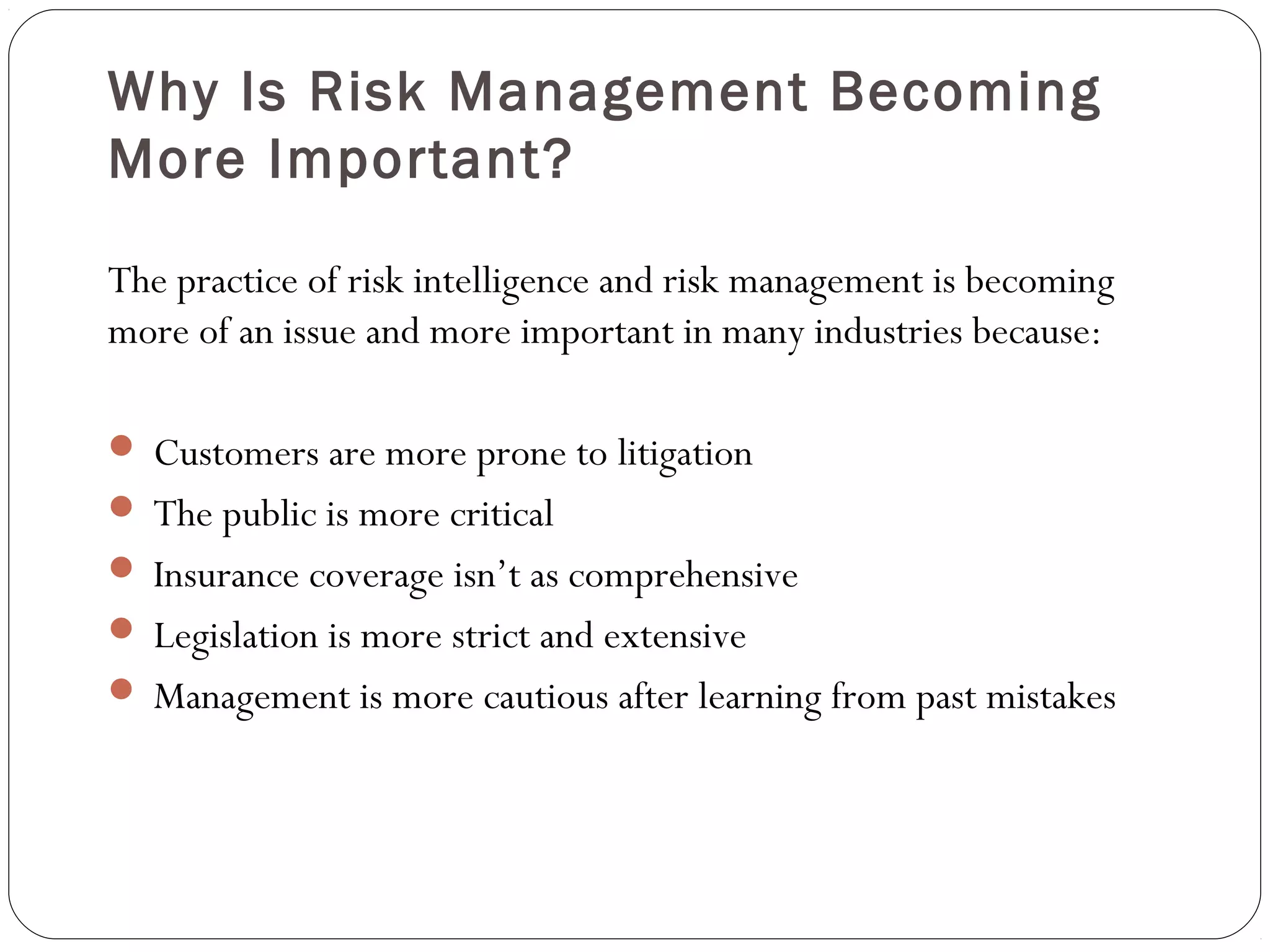 The importance of risk management in business | PPT