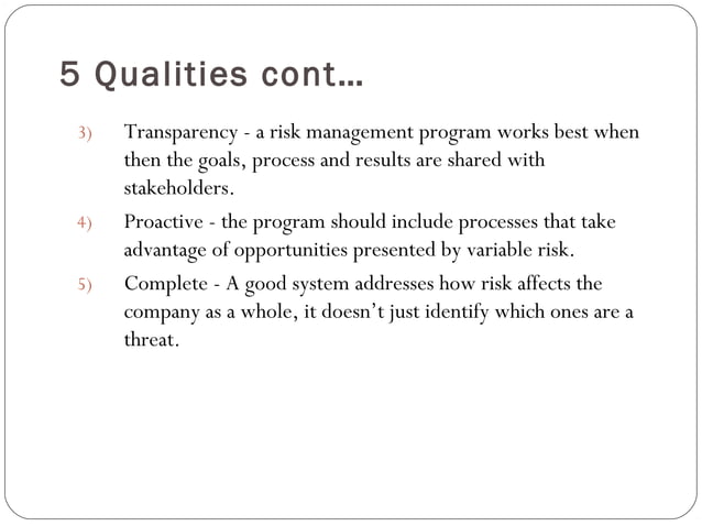 The importance of risk management in business | PPT