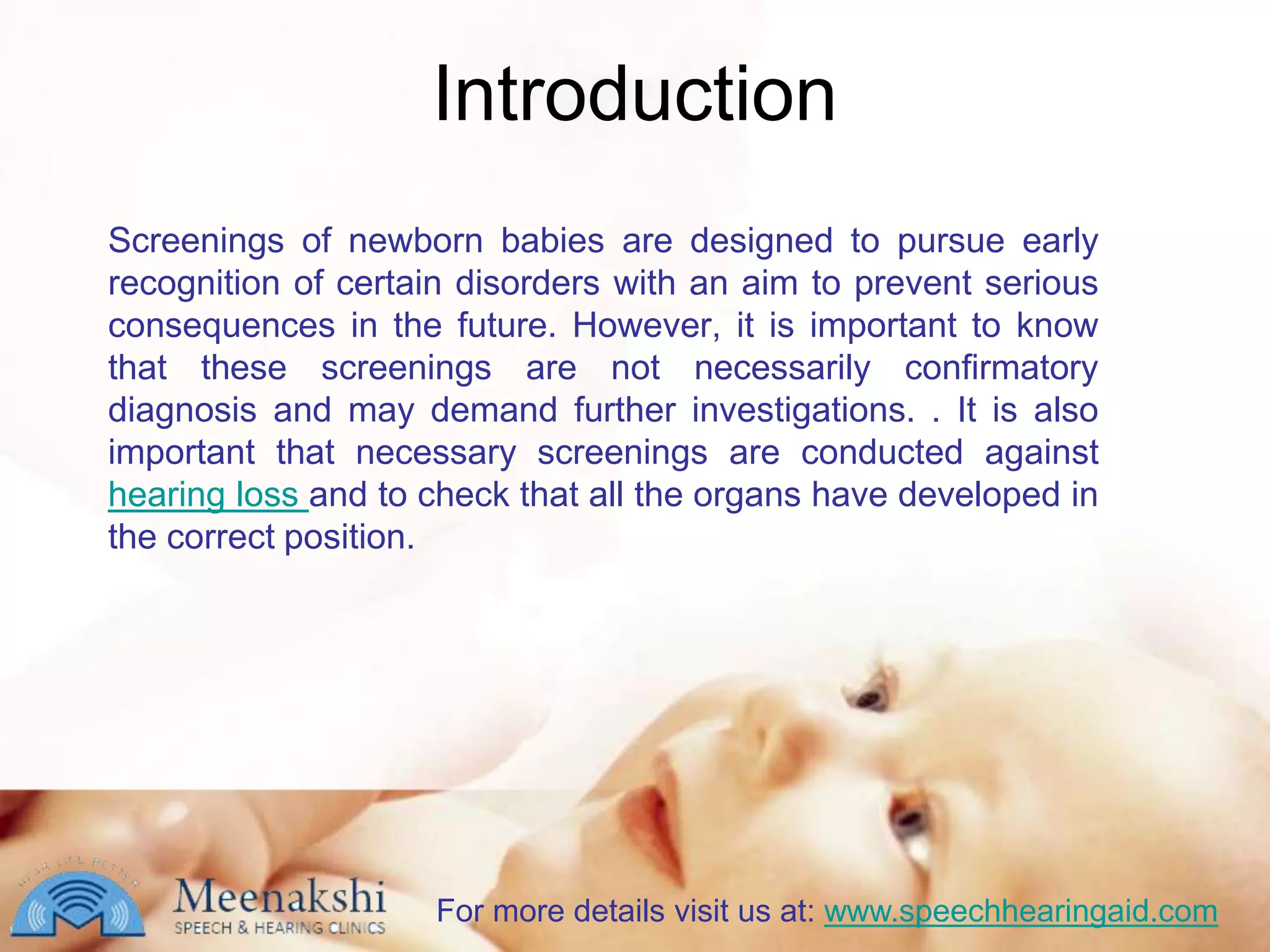 The importance of screening newborn babies for birth defects | PPTX ...
