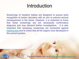 The importance of screening newborn babies for birth defects | PPTX