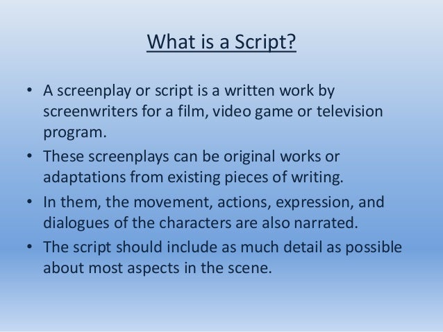 The Importance of Scripting