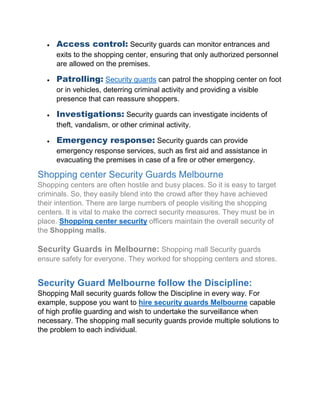 The Importance of Security Services for Shopping Centers in Melbourne.pdf