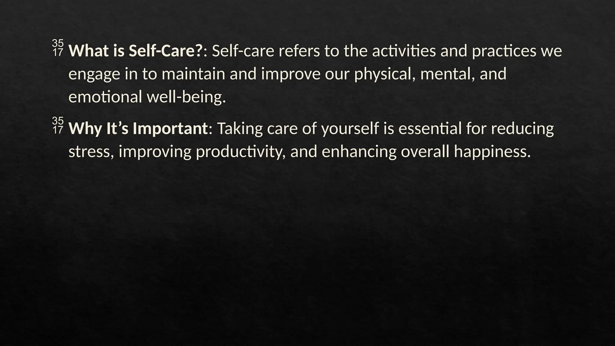 The Importance of Self-Care s........... | PPTX