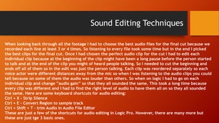 The importance of sound editing | PPT