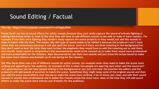 The importance of sound editing | PPT