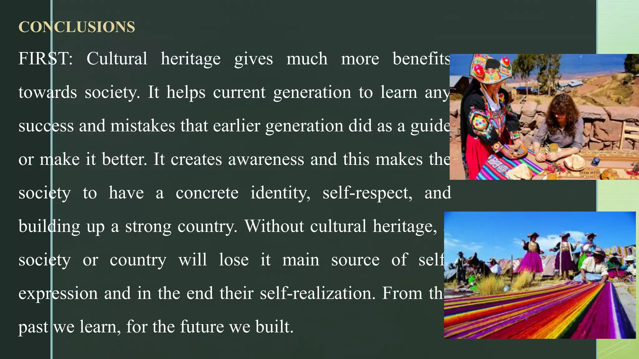 The importance of tangible and intangible cultural heritage | PPTX